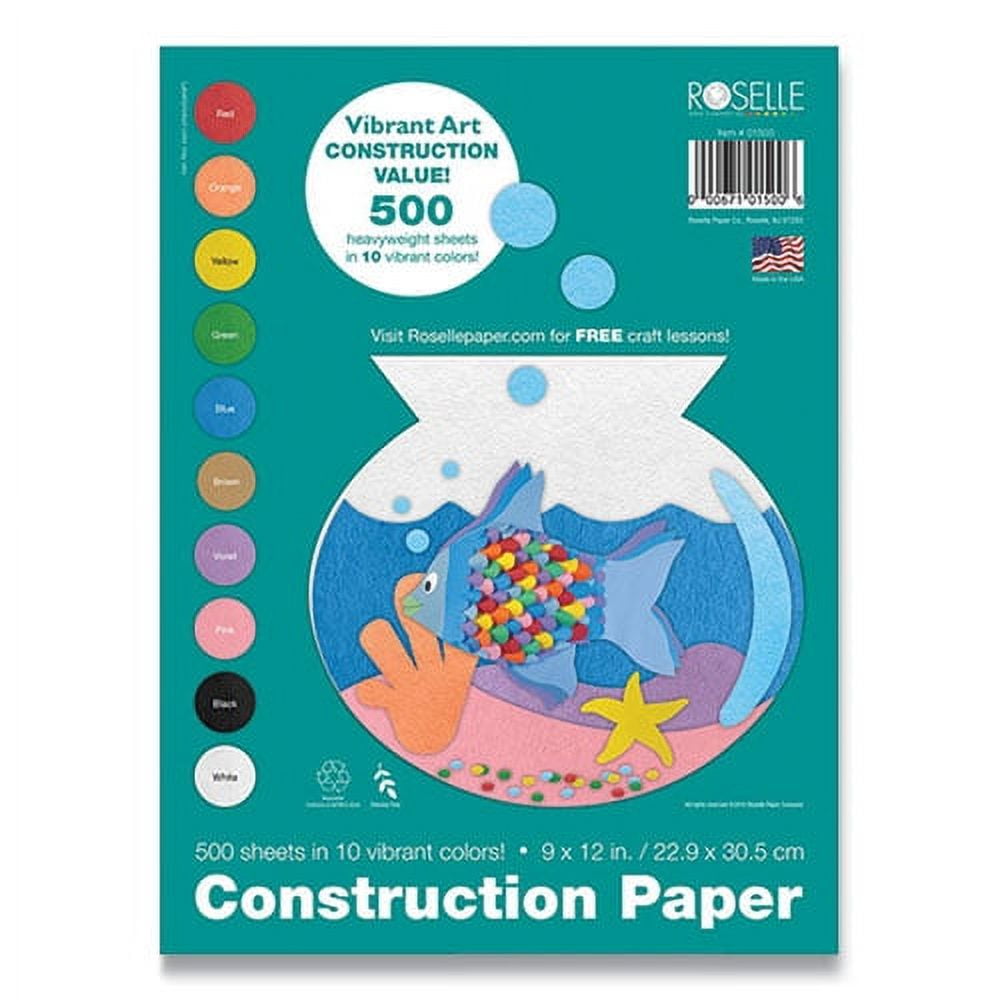 Vibrant Art Heavyweight Construction Paper, 76 Lb, 9 X 12, Assorted ...