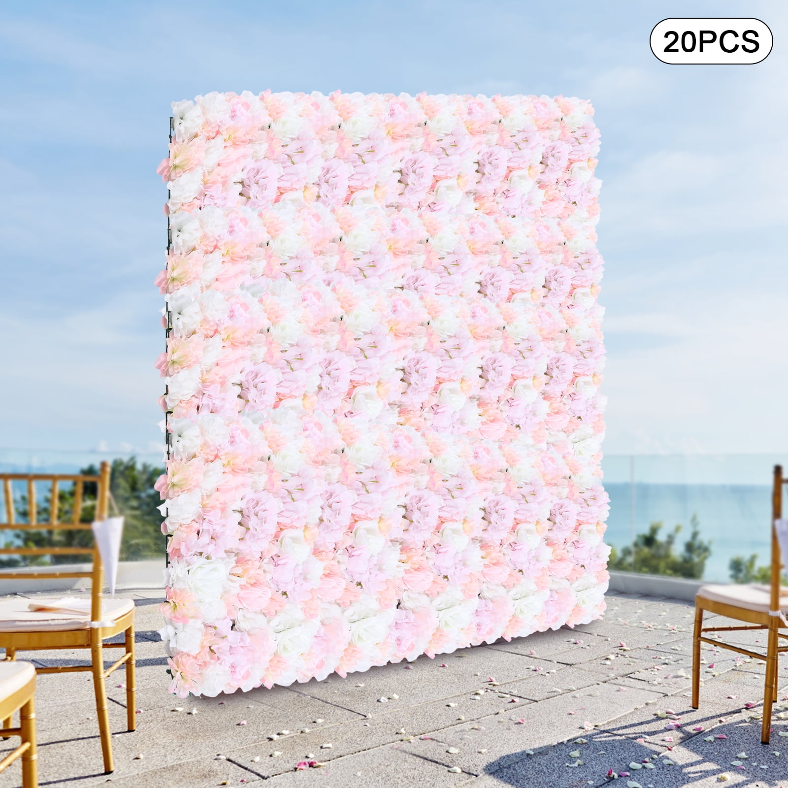 Vibrant Artificial Flower Wall, Set of 20, 40x60cm, High-Class Silk ...