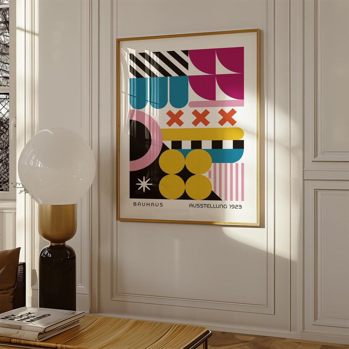 Vibrant Bauhaus Geometric Wall Art Colorful Poster Modern Abstract Art ...