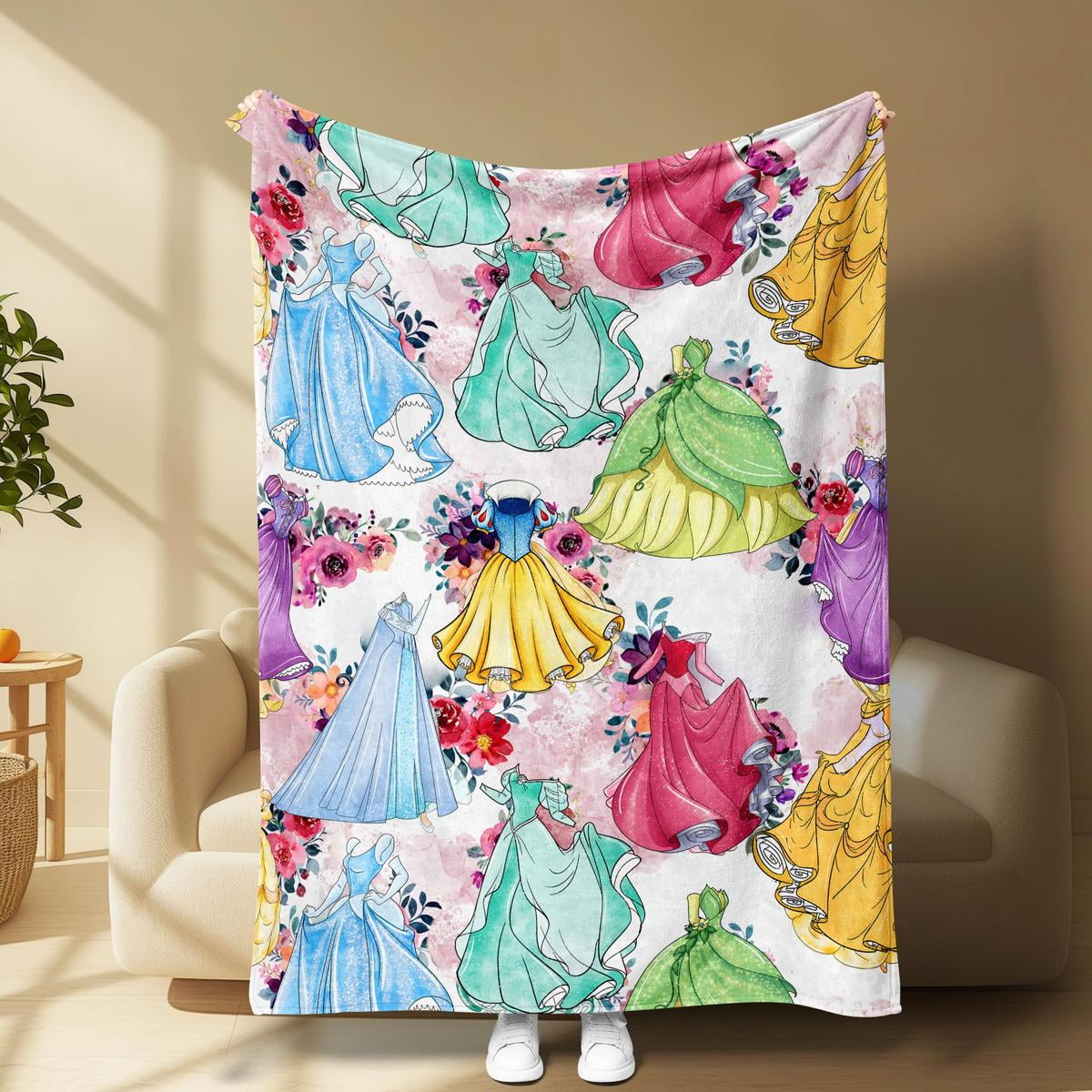 [Vibrant Bazaar] Fairy Princess Dress Flannel Blanket, Soft and Cozy ...