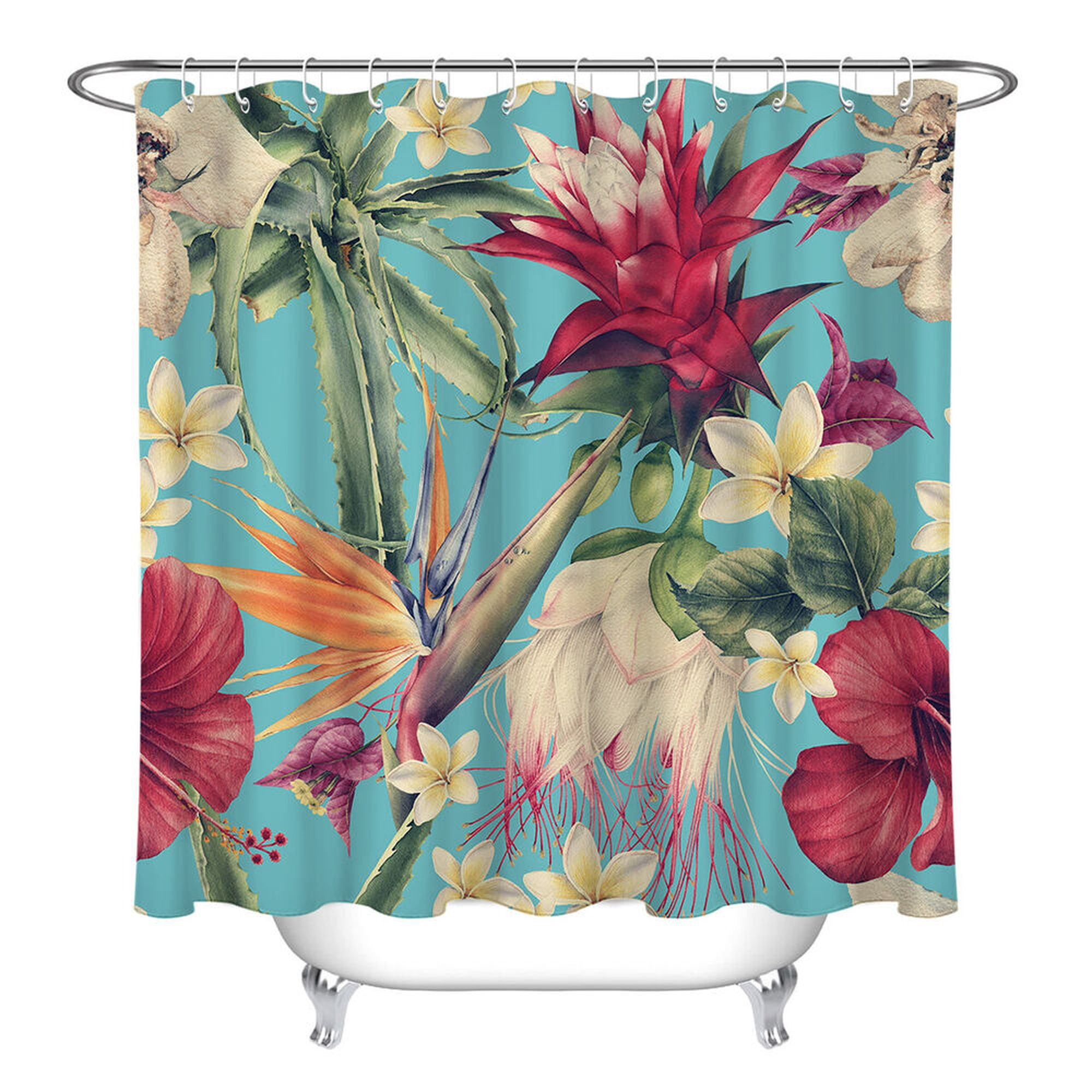 Vibrant Blossoms Transform Your Bathroom Into A Tropical Paradise With