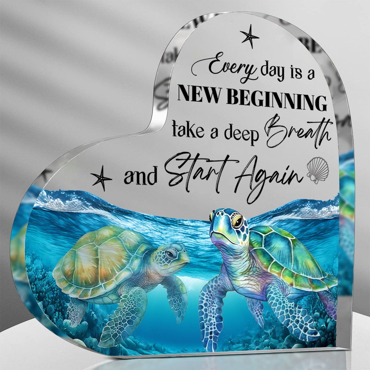 Vibrant Blue Sea Creatures Acrylic Desktop Decoration Perfect Gift For ...