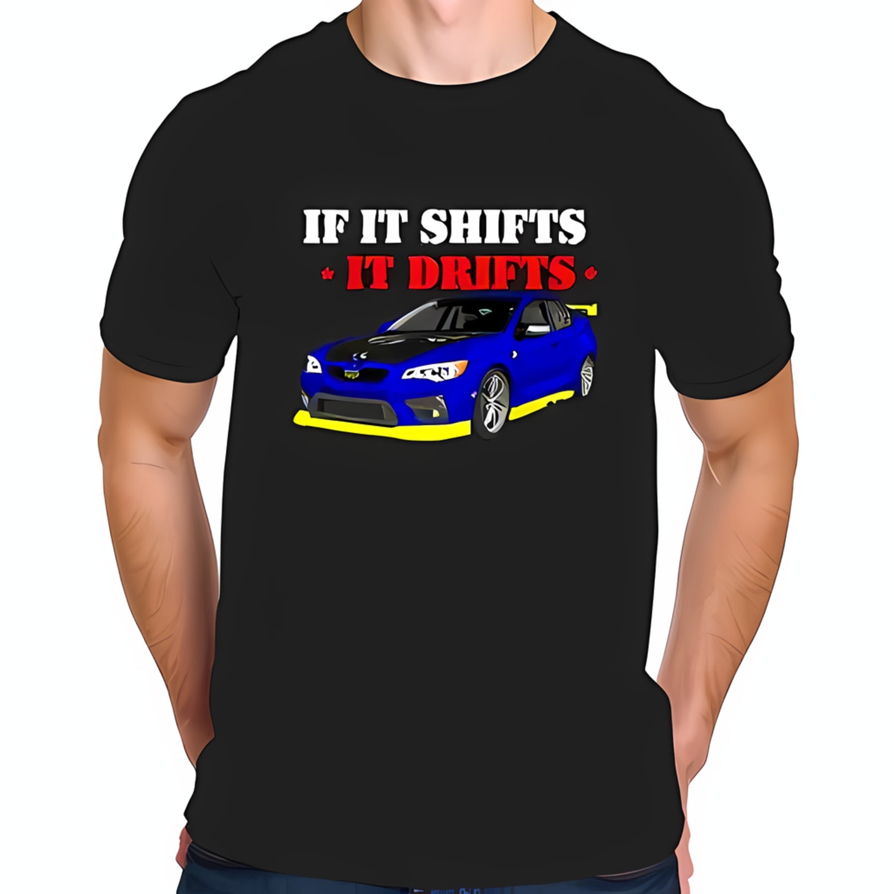 Vibrant Blue WRX STI Graphic Cotton Short Sleeve T-Shirt - " IF IT ...
