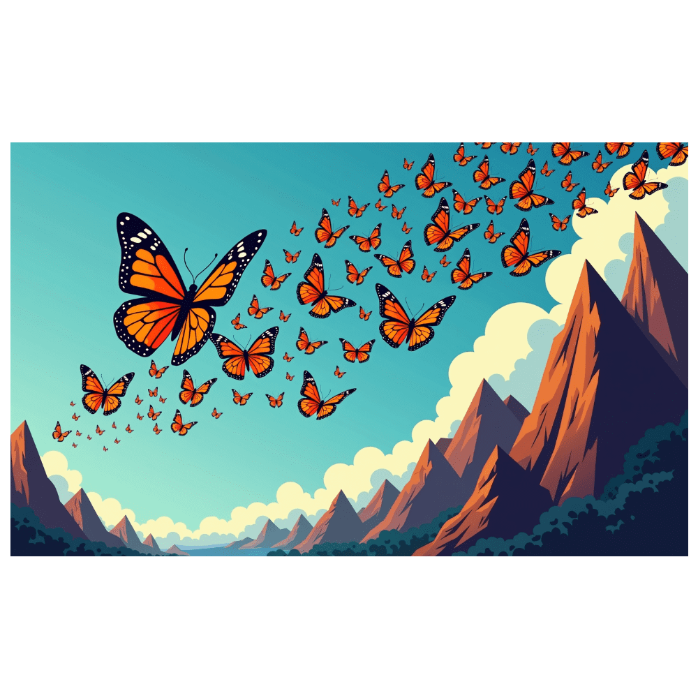 Vibrant Butterfly Design Background Party Decor Backdrop Banner for ...