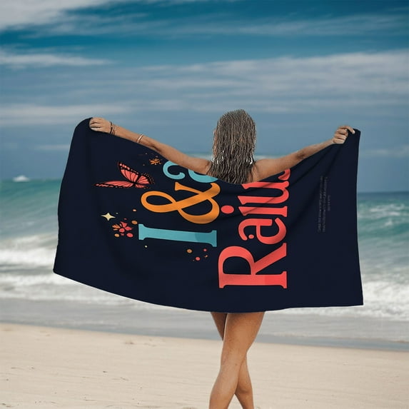 Vibrant Butterfly Pattern Beach Towel - Soft Quick - Dry Perfect for ...