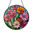 Vibrant Cactus Flower Stained Glass Style Window Hanging - Walmart.com