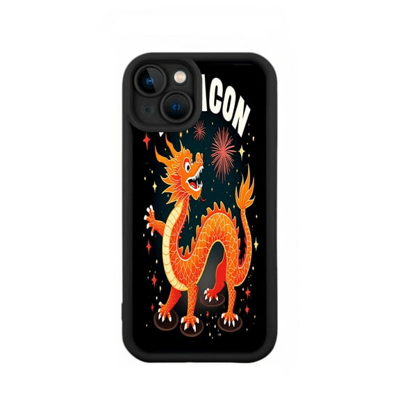Vibrant Cartoon Dragon iPhone 15 Case - Yellowing Resistant Lightweight ...