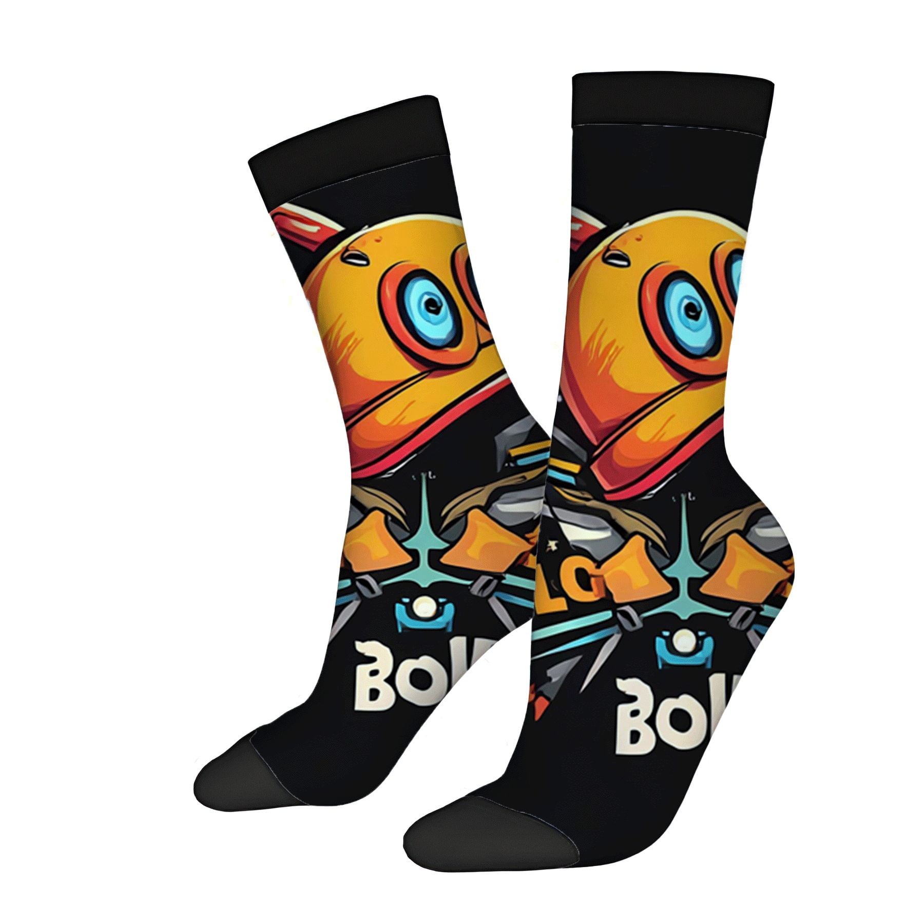 Vibrant Cartoon Duck Socks - 2 Pairs of Unisex Trendy Socks with Bold ...
