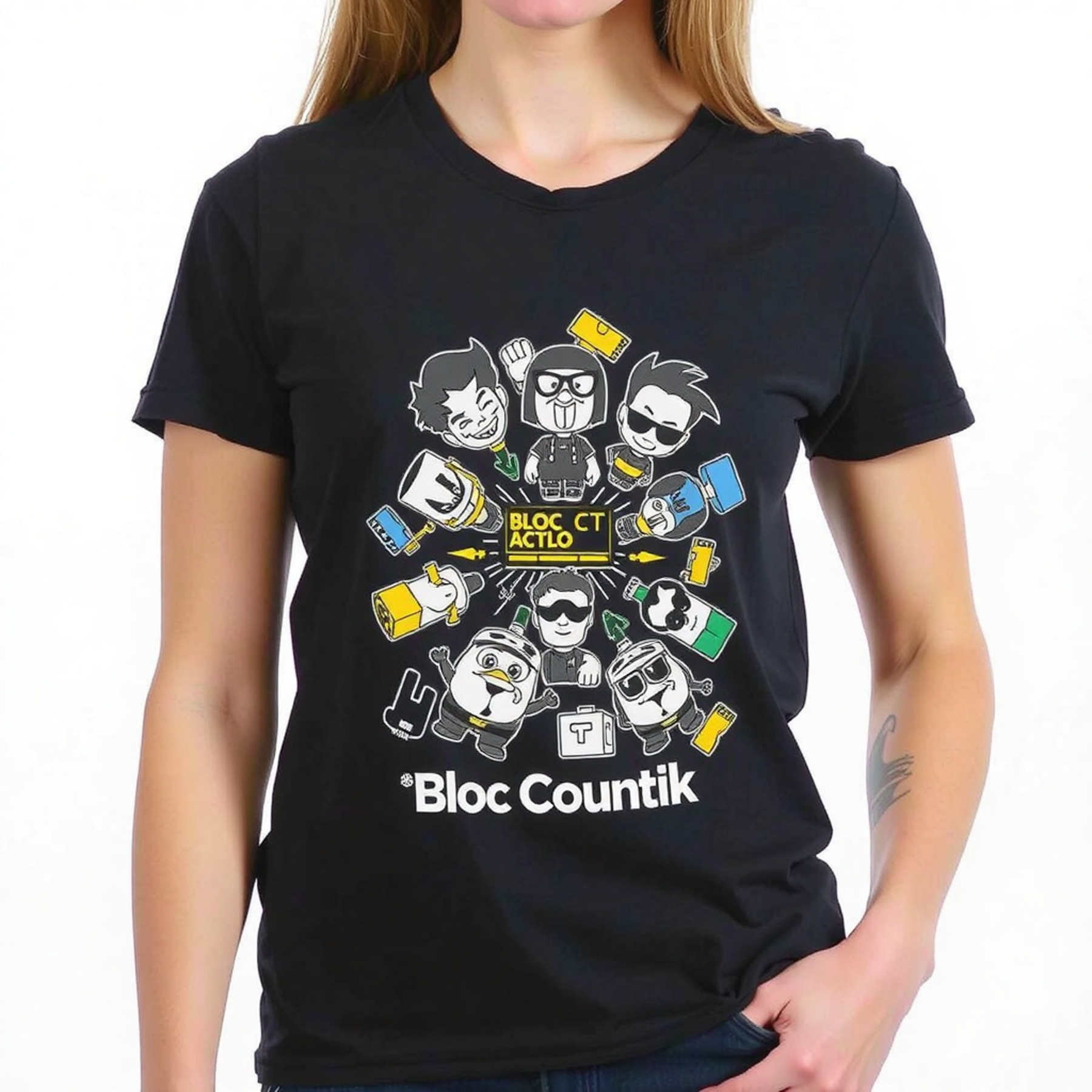 Vibrant Cartoon Graphic T-Shirt "Bloc CT ACTLO" Design by Bloc Countik ...