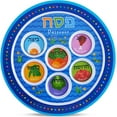 Vibrant Childrens Passover Theme Seder Plate 9" Melamine BPA-Free ...