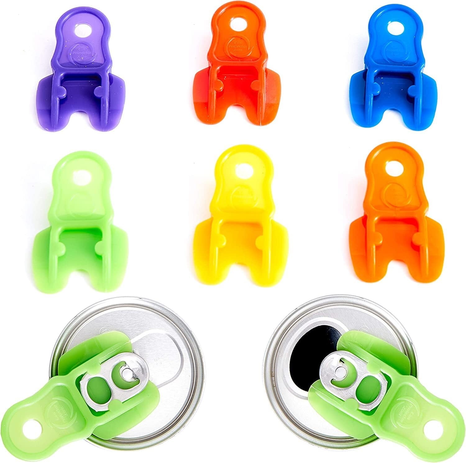 Vibrant Colored 6Pk Drink Shield and Soda Protector for Family. Plastic ...