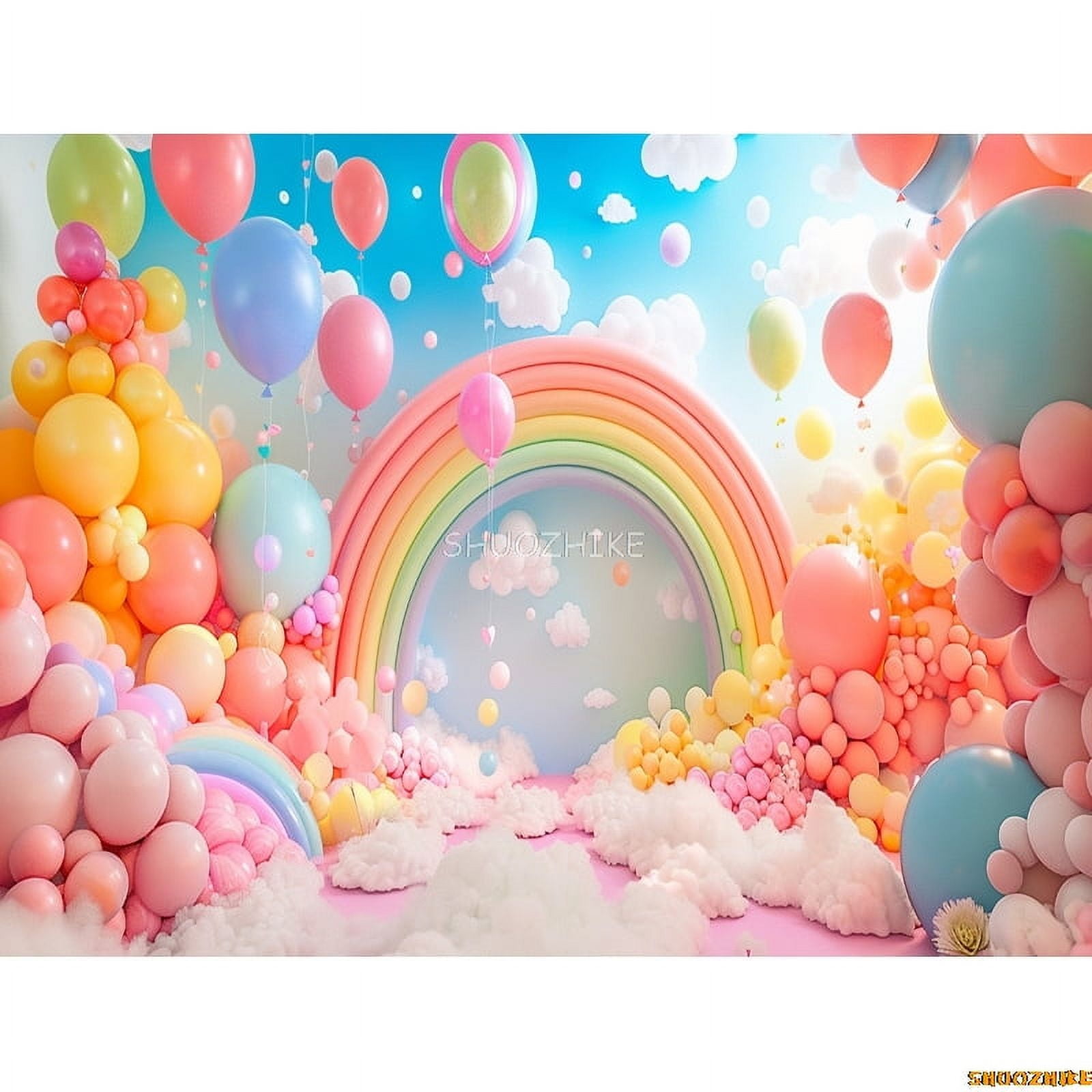 Vibrant Colored Balloons Birthday Party Photography Backdrops Props ...