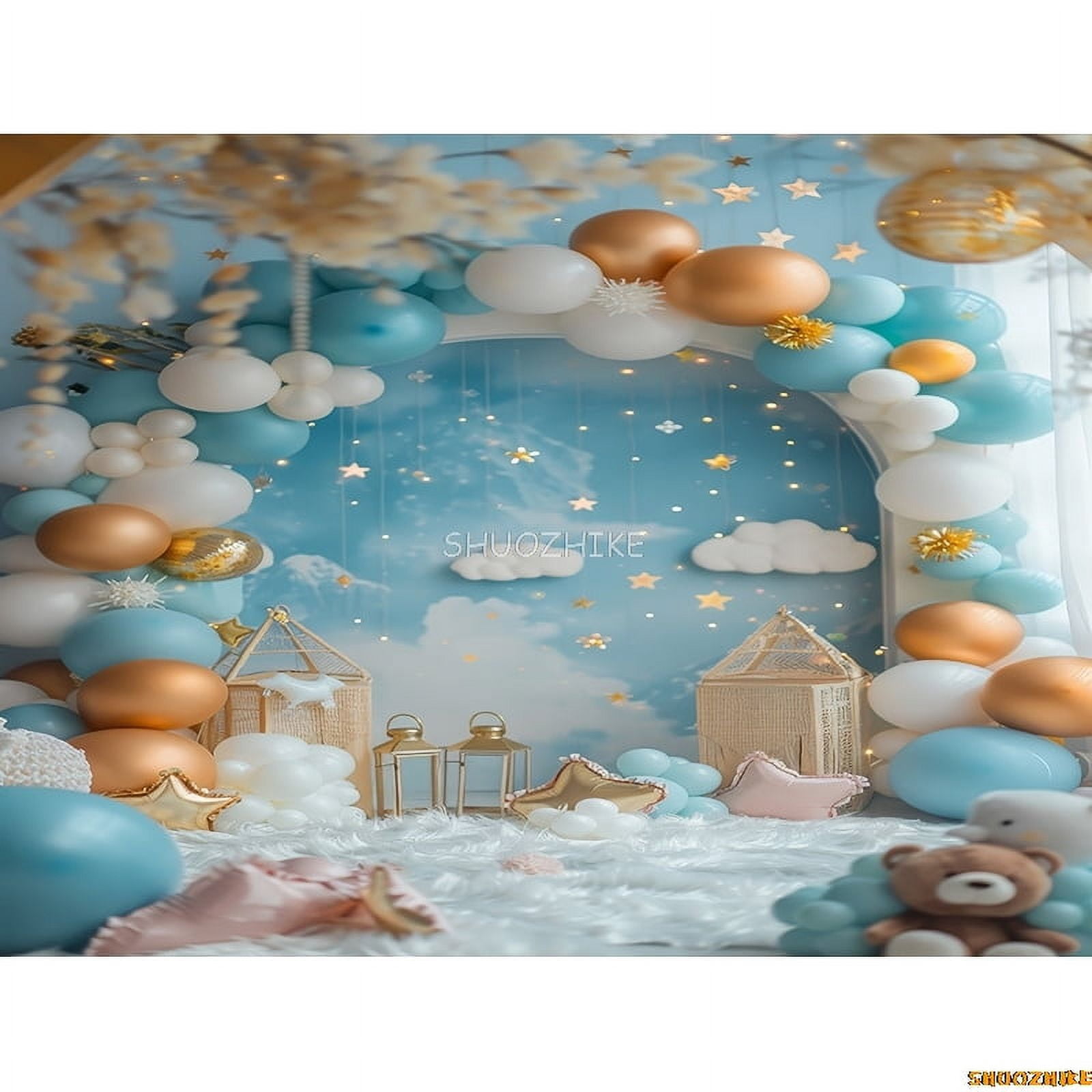 Vibrant Colored Balloons Birthday Party Photography Backdrops Props ...