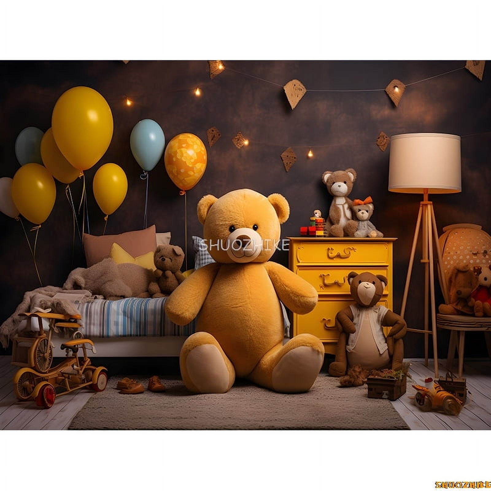 Vibrant Colored Balloons Birthday Party Photography Backdrops Props ...