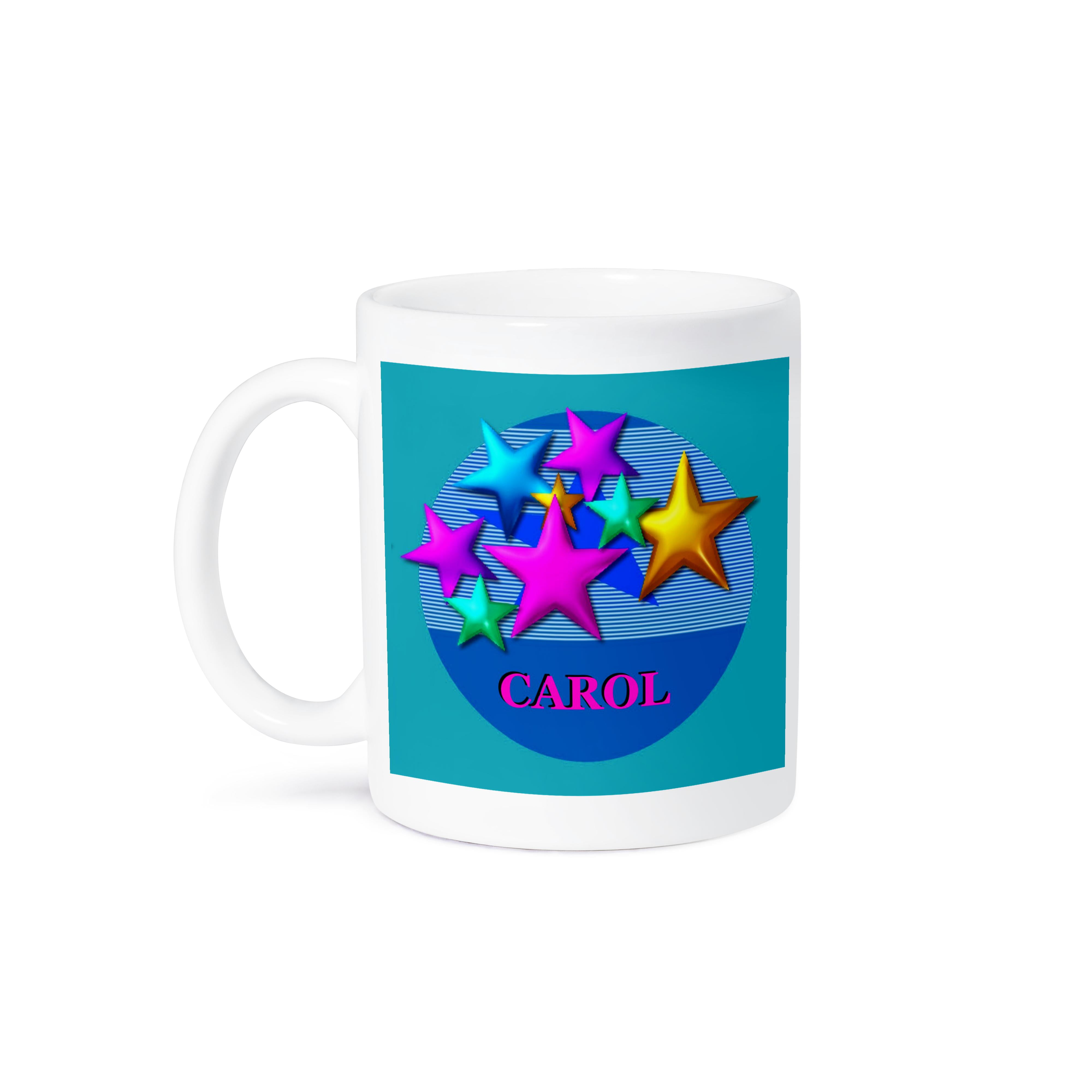 Vibrant Colored Stars On A Blue Background Personalized With The Name ...