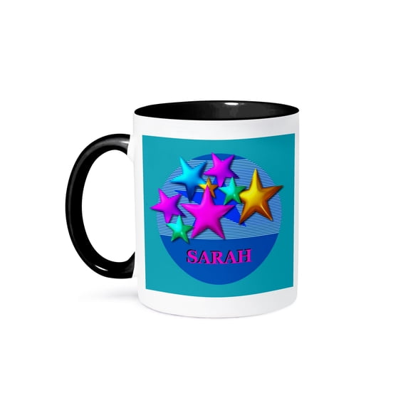 Vibrant Colored Stars On A Blue Background Personalized With The Name ...
