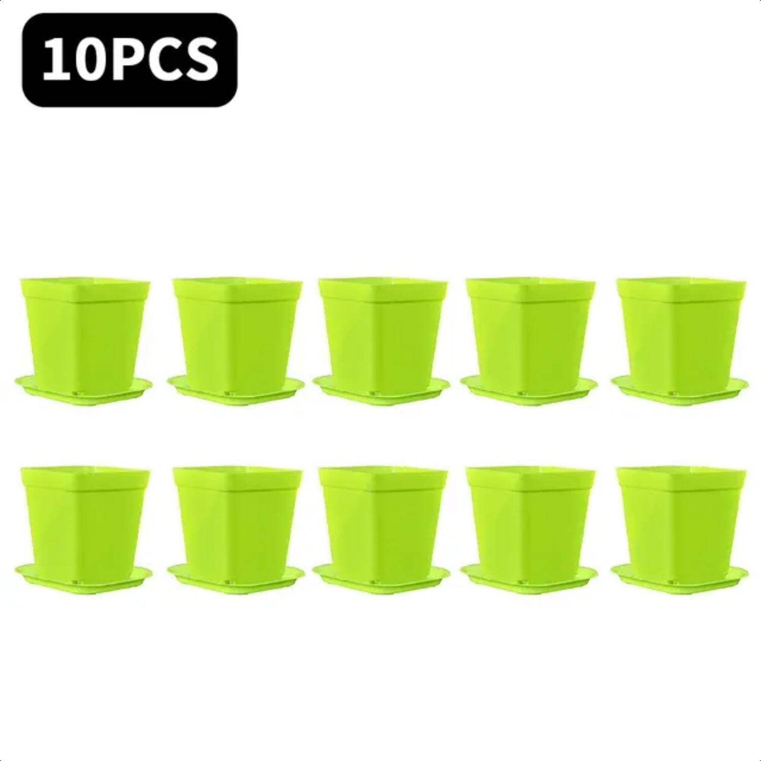 Vibrant and Colorful 10-Pack of Durable Mini Square Plastic Nursery ...