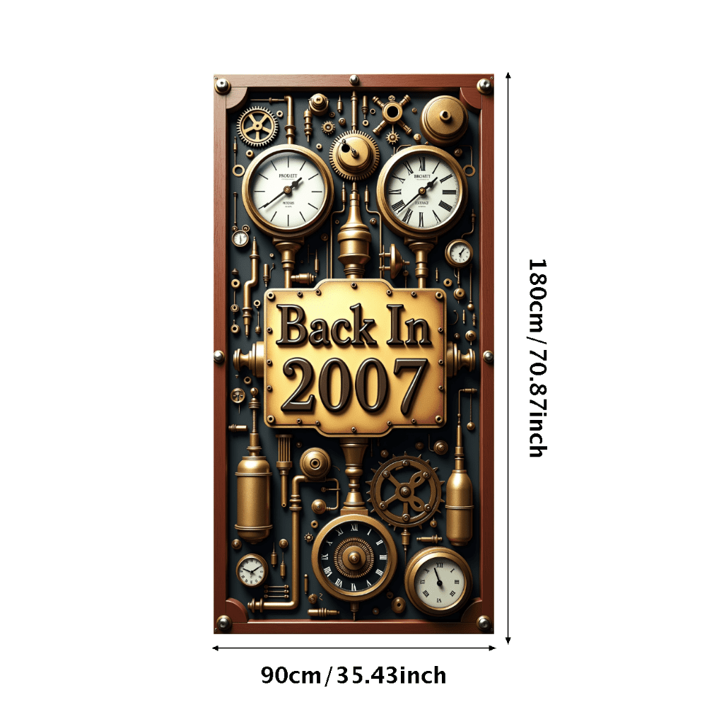 Vibrant Colorful Backdrop Banner with Retro 2007 Theme Party ...