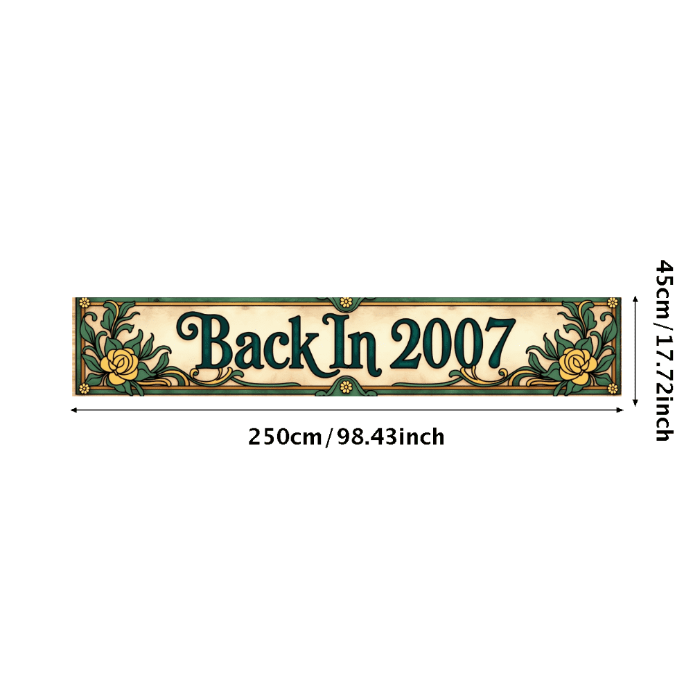 Vibrant Colorful Backdrop Banner with Retro 2007 Theme Party ...
