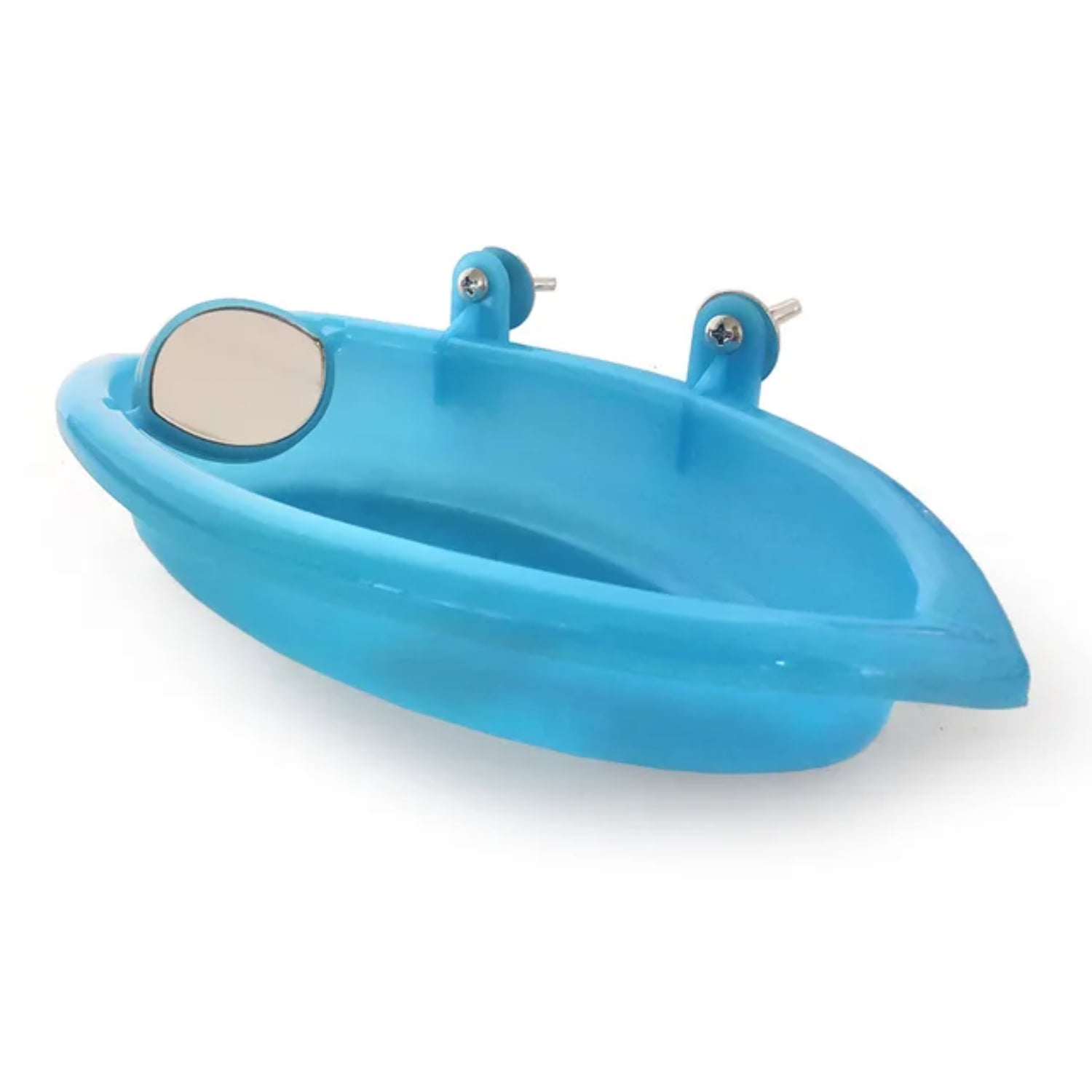 Vibrant Colorful Bird Bath Tub with Shimmering Mirror - Hanging Bowl ...