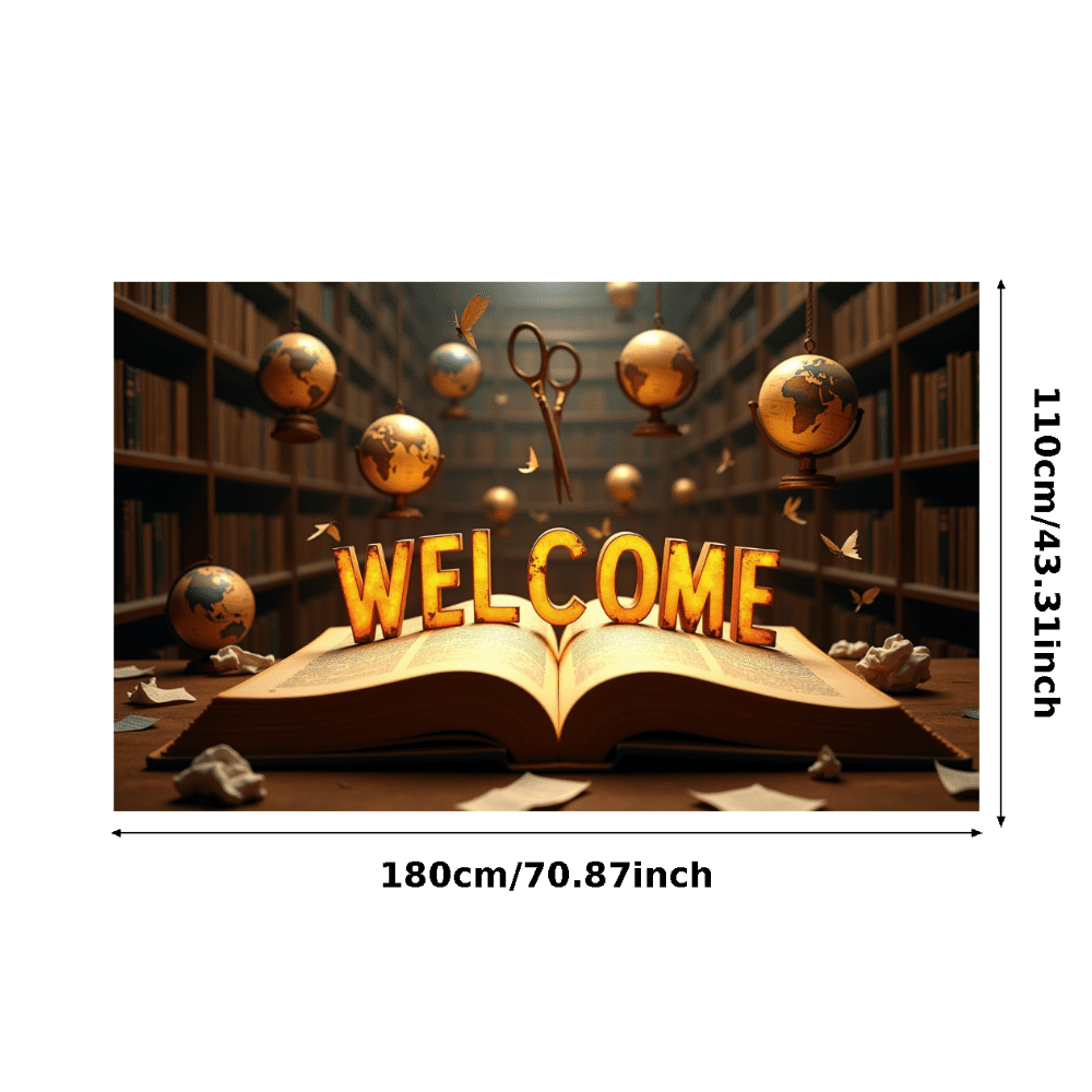 Vibrant Colorful Welcome Banner Background Backdrop Party Decorations ...