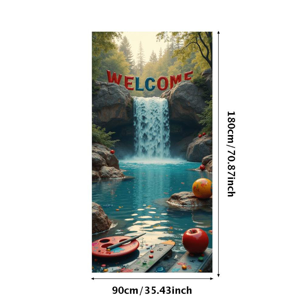 Vibrant Colorful Welcome Banner Background Backdrop Party Decorations ...