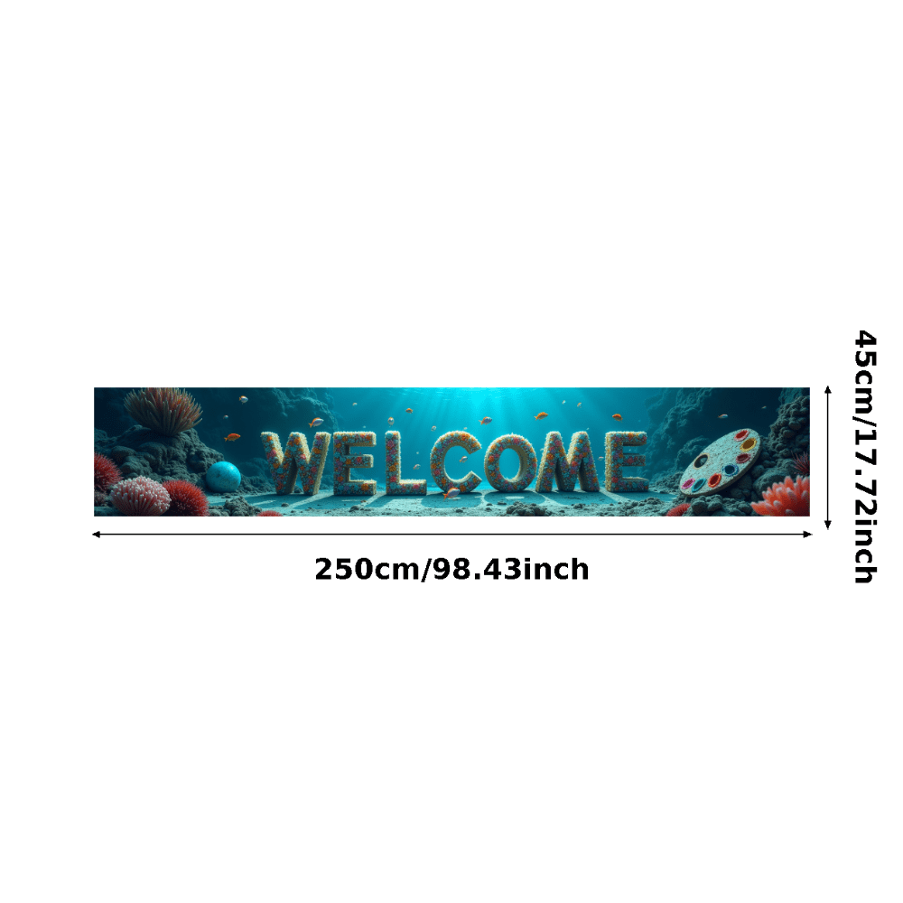 Vibrant Colorful Welcome Banner Background Backdrop Party Decorations ...