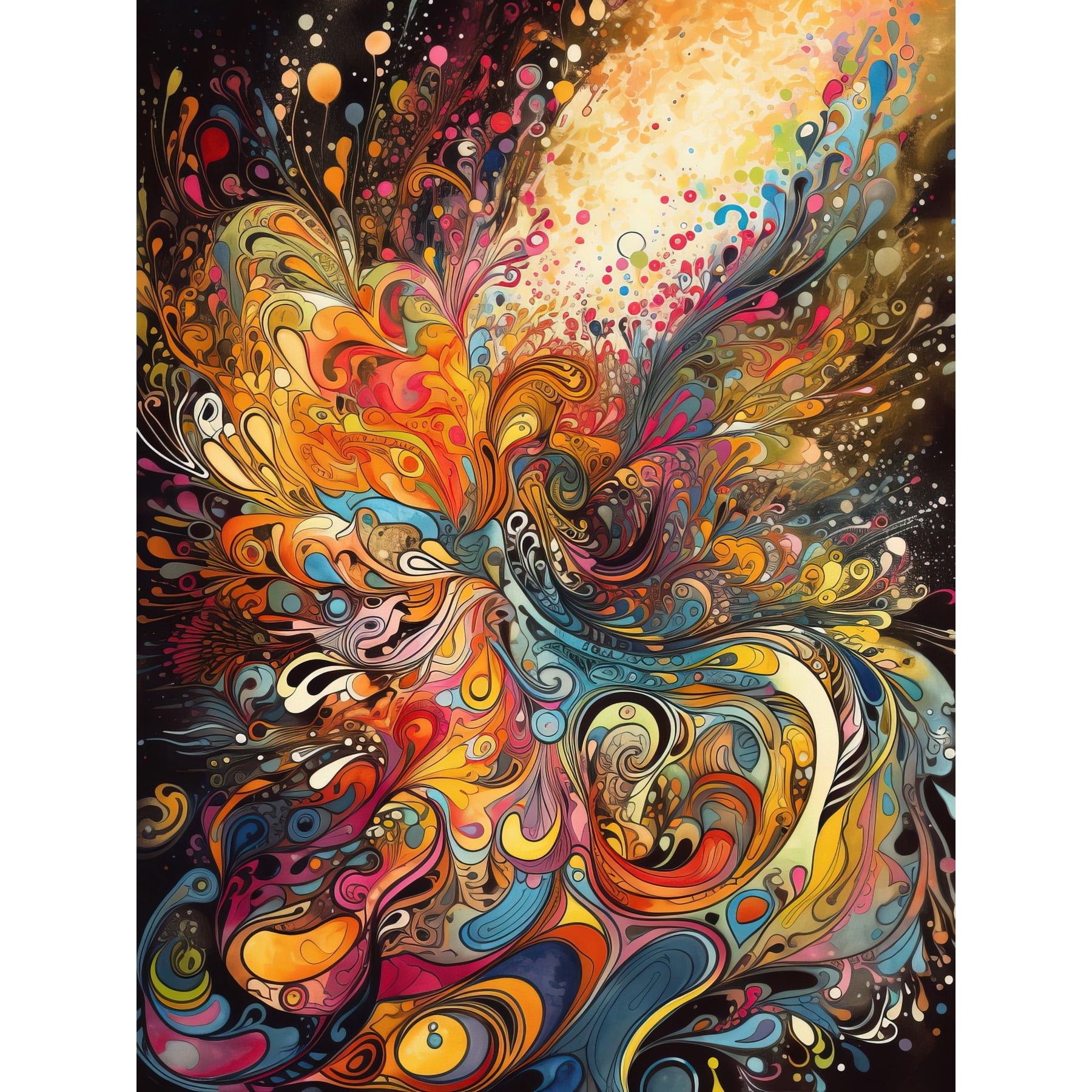 Vibrant Colour Sound Waves Music Artwork Extra Large XL Wall Art Poster ...