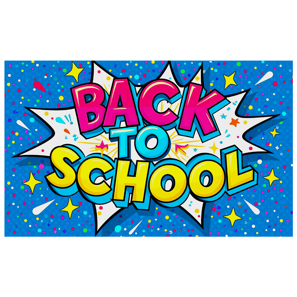 Vibrant Comic Style Back to School Banner Background Decoration ...