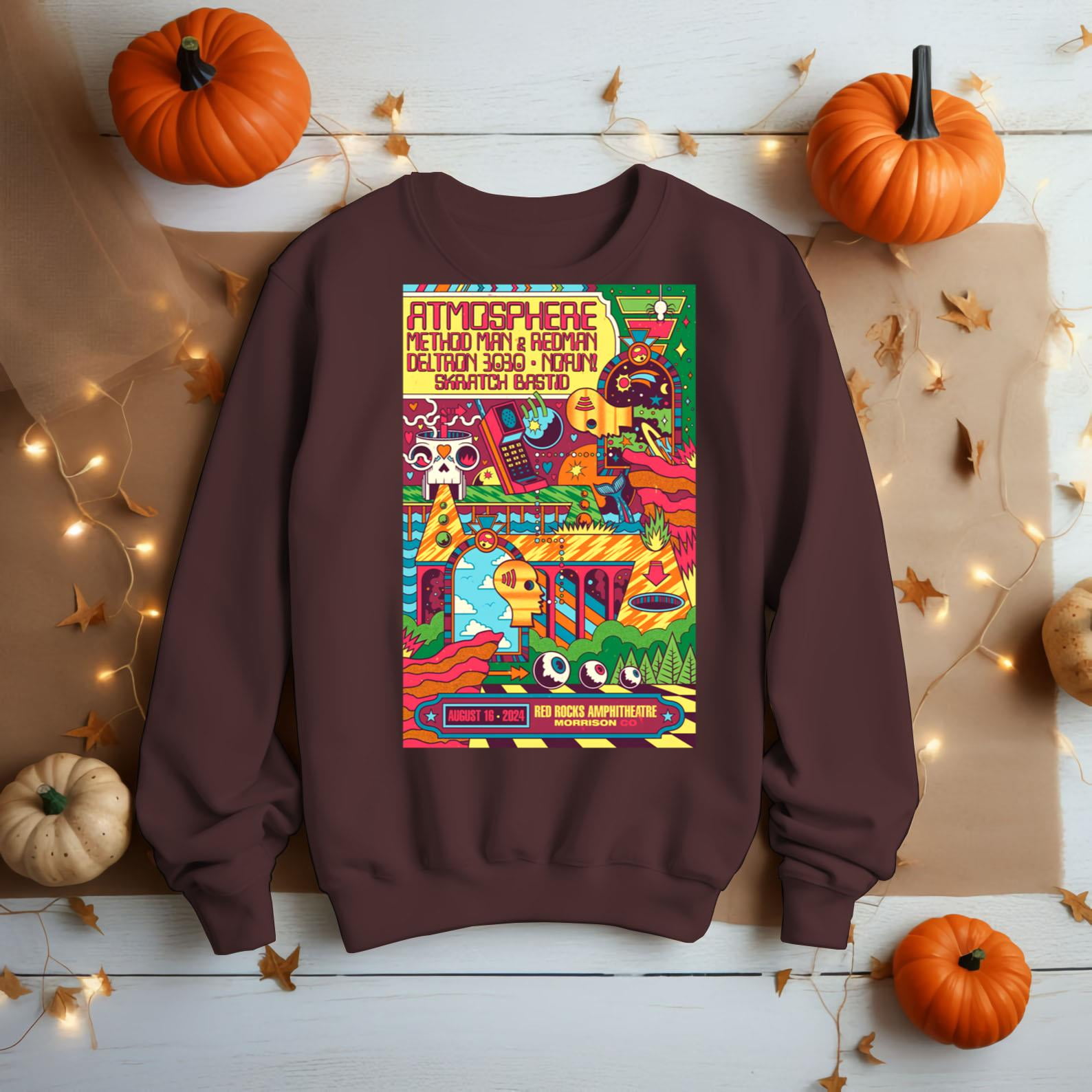 Vibrant Concert Poster Shirt 2024 Red Rocks Amphitheatre Morrison CO ...