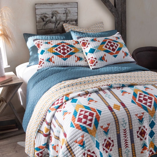 Vibrant Contemporary Southwest Wyoming Red Orange Yellow Blue Full ...