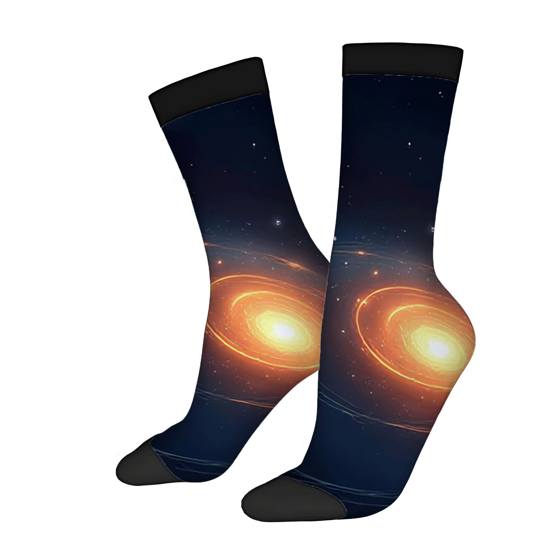 Vibrant Cosmic Galaxy Socks - 2 Pairs of Unisex Trendy Socks with ...