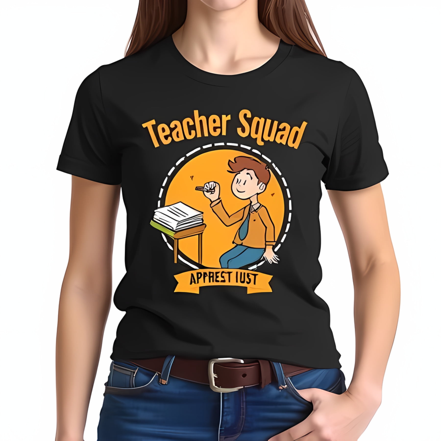 Vibrant Cotton Short Sleeve T-Shirt for Teachers - Cheerful Teacher ...