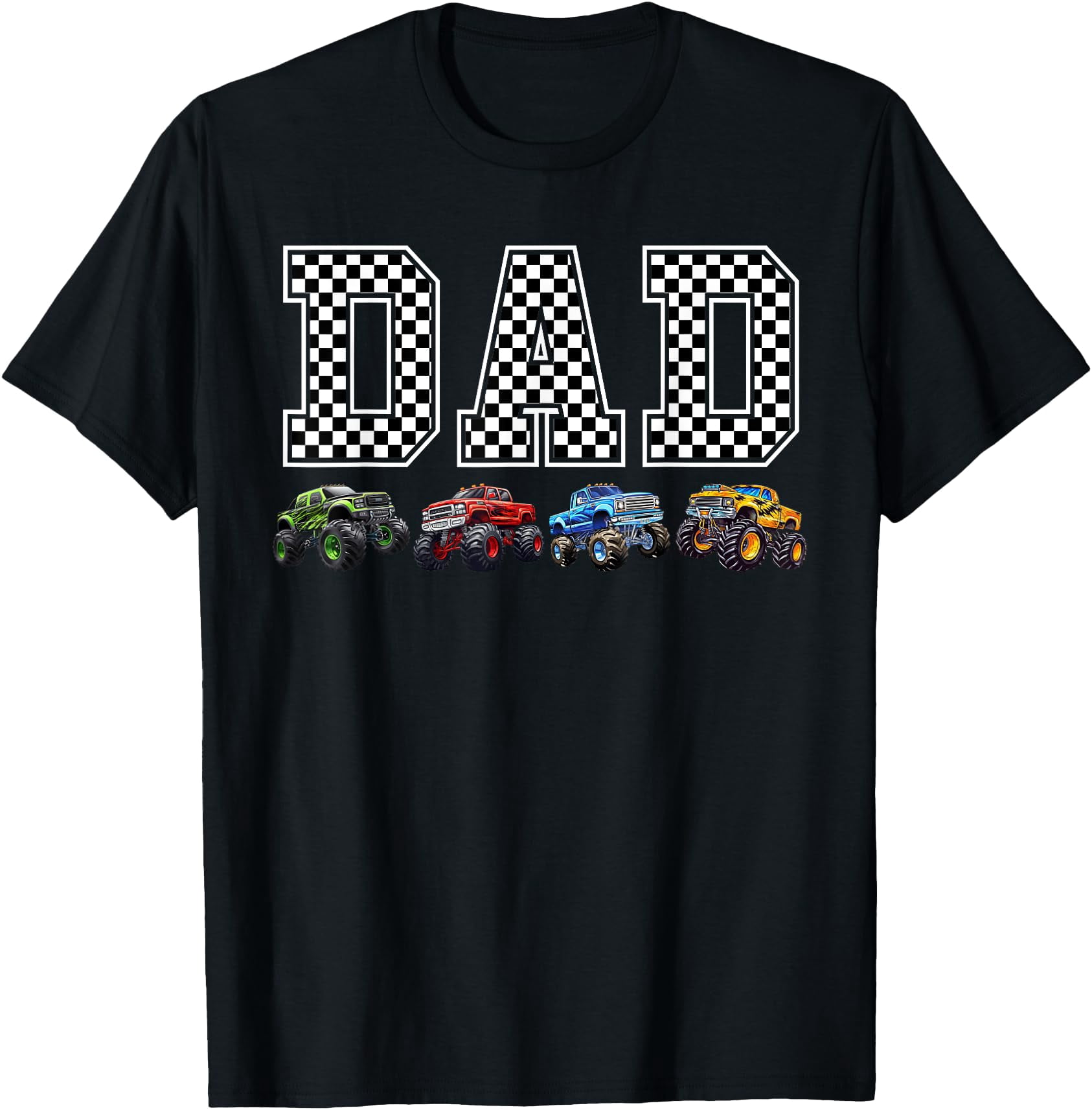 Vibrant Dad Monster Truck Lover T-Shirt Family Birthday Matching ...