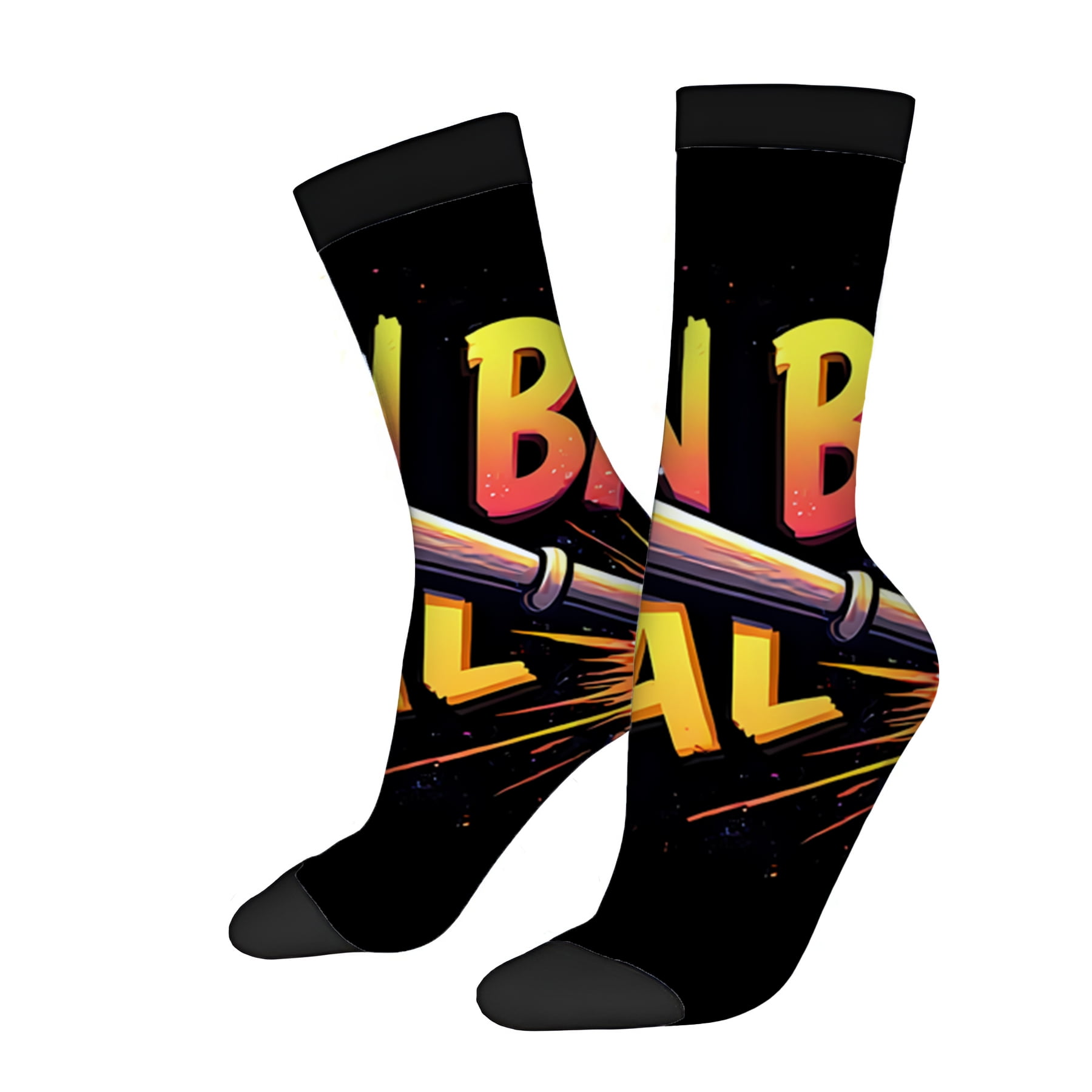 Vibrant Design Socks (2 Pairs) - Unisex Trendy Mixed Color Socks for ...