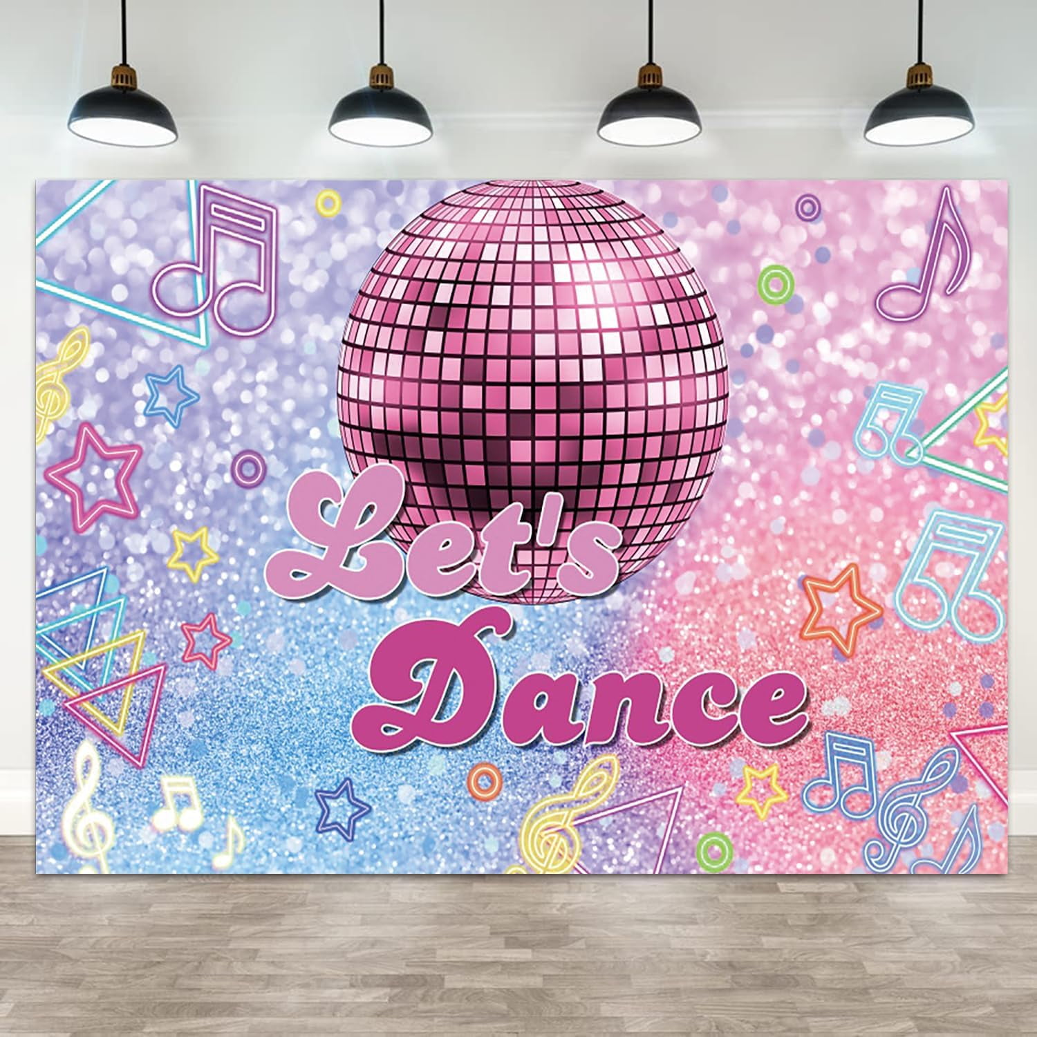 Vibrant Disco Party Backdrop Kids Hip Hop Dancing Birthday Photography ...