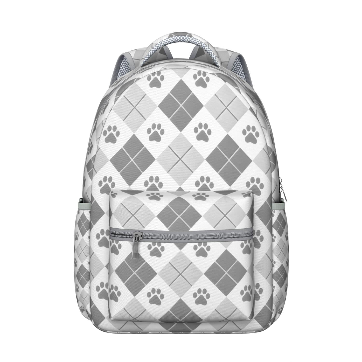 Vibrant Dog Bone and Paw Pattern Lightweight School Bag Cute Small ...