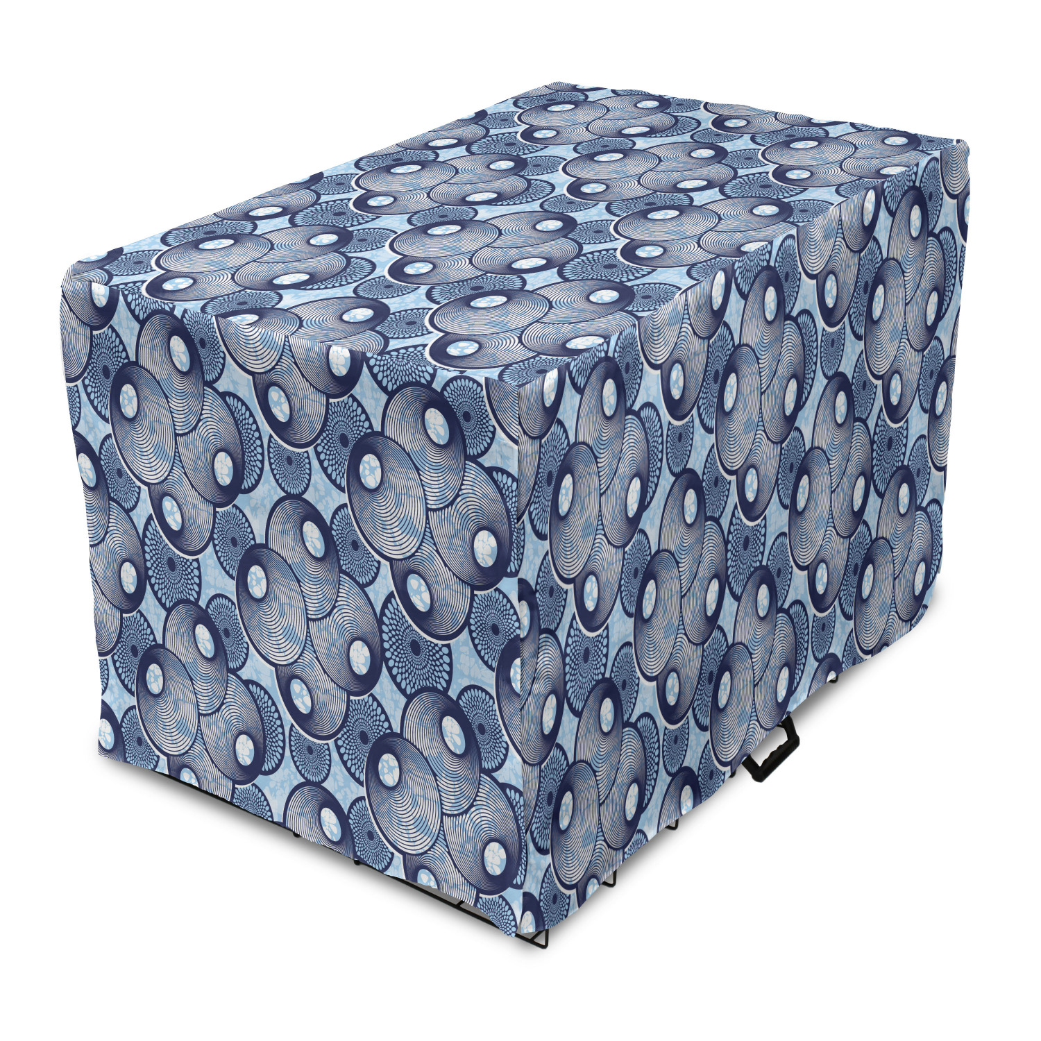 Vibrant Dog Crate Cover, Geometric Sea Shells Nature Inspired ...
