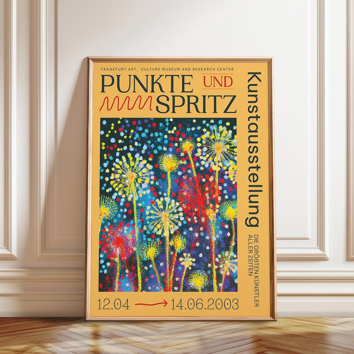 Vibrant Dots & Spritz Wall Art: Modern Exhibition Wall Poster ...
