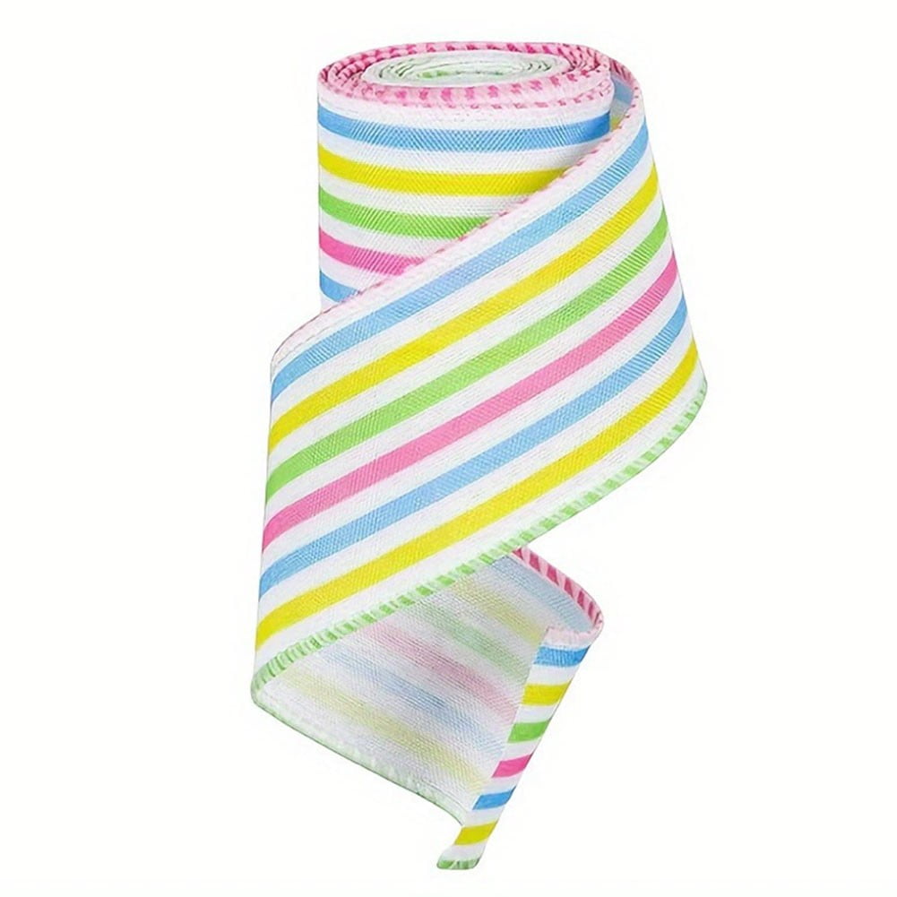 Vibrant Easter Ribbons with Adorable Bunny and Patterns for DIY ...