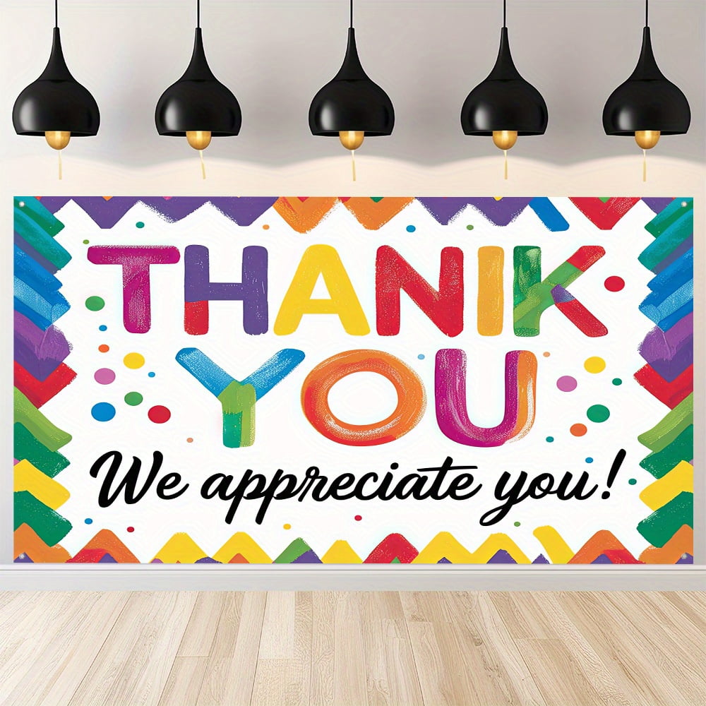 Vibrant Employee Appreciation Day Backdrop Banner - Colorful Fabric ...