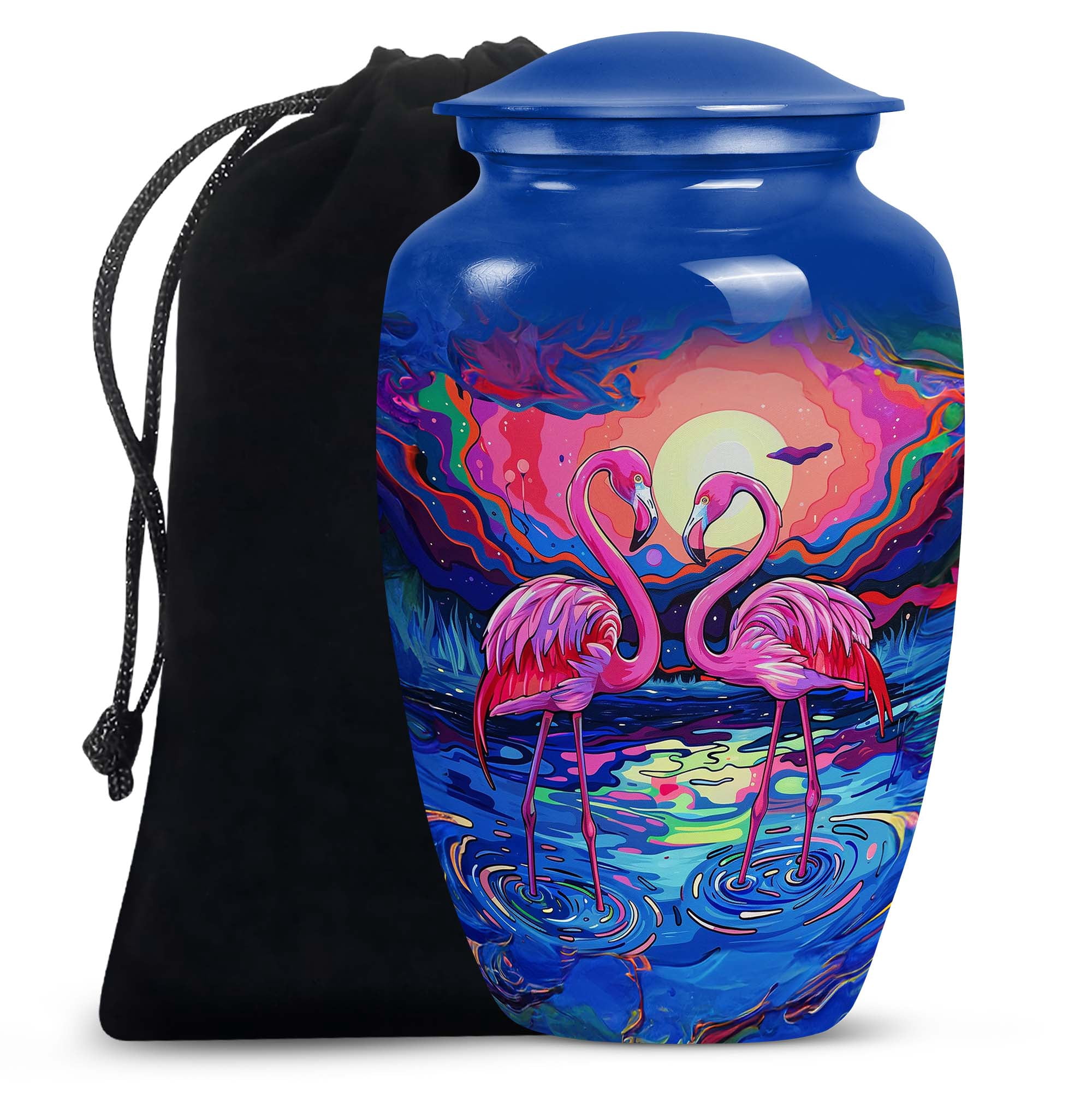 Vibrant Flamingo Fantasy Bird - Urn For Adult Male - Majestic Large ...