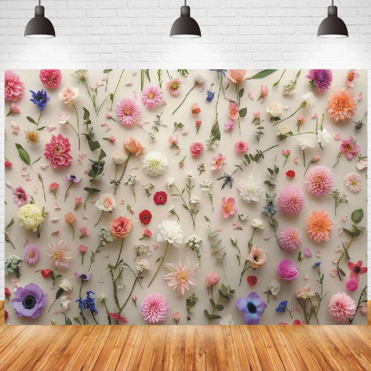 Vibrant Floral Backdrop Multicolor Wildflowers Photography Background Greenery Wildflowers ...