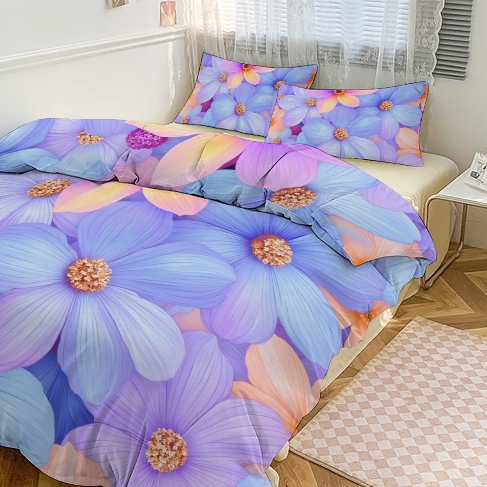 Vibrant Floral Pattern 3D Duvet Cover Set Quilt Cover Theme of Kid Boy ...