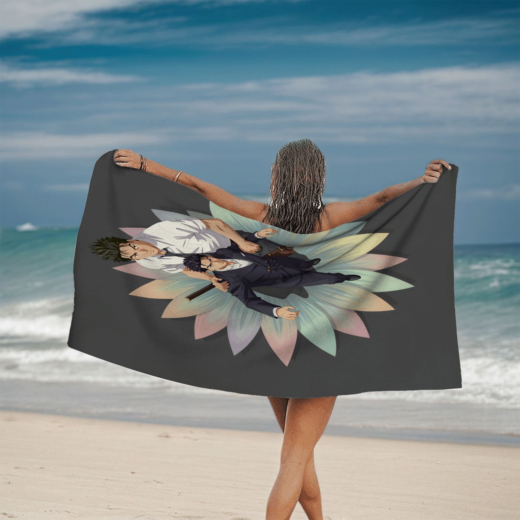 Vibrant Floral Pattern Beach Towel - Perfect for Pool Travel & Bath ...