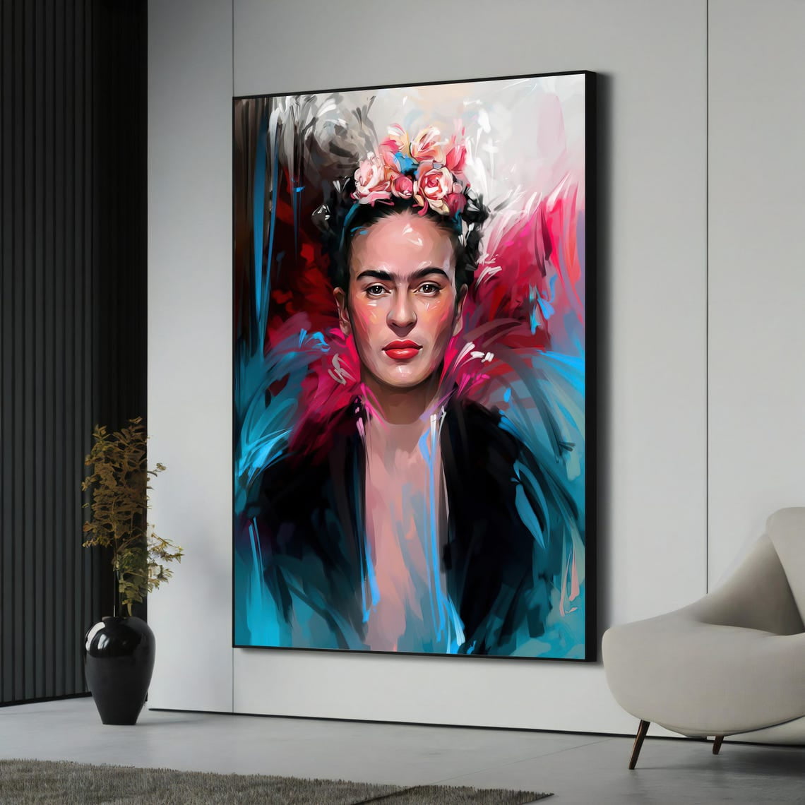 Vibrant Frida Kahlo Portrait In Bold Colors - Expressive And Iconic ...