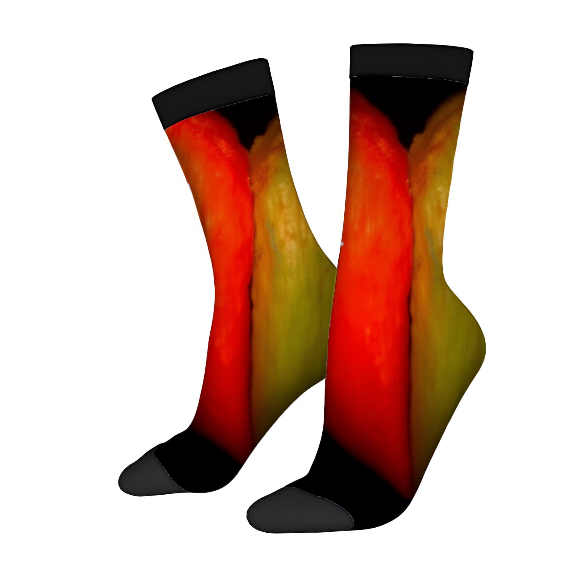Vibrant Fruit-Inspired Socks - 2 Pairs of Unisex Trendy Socks with ...