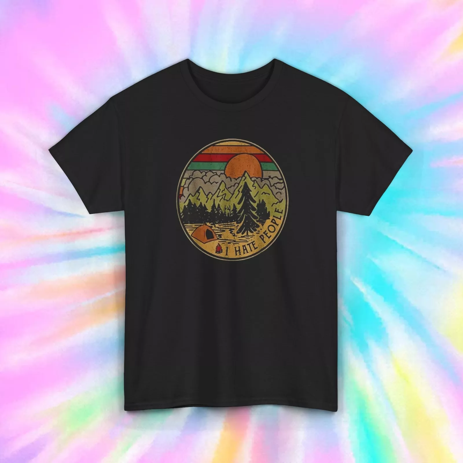 Vibrant Galaxy Cosmic Art Space T-Shirt, 180g Ultra Comfort Built for ...