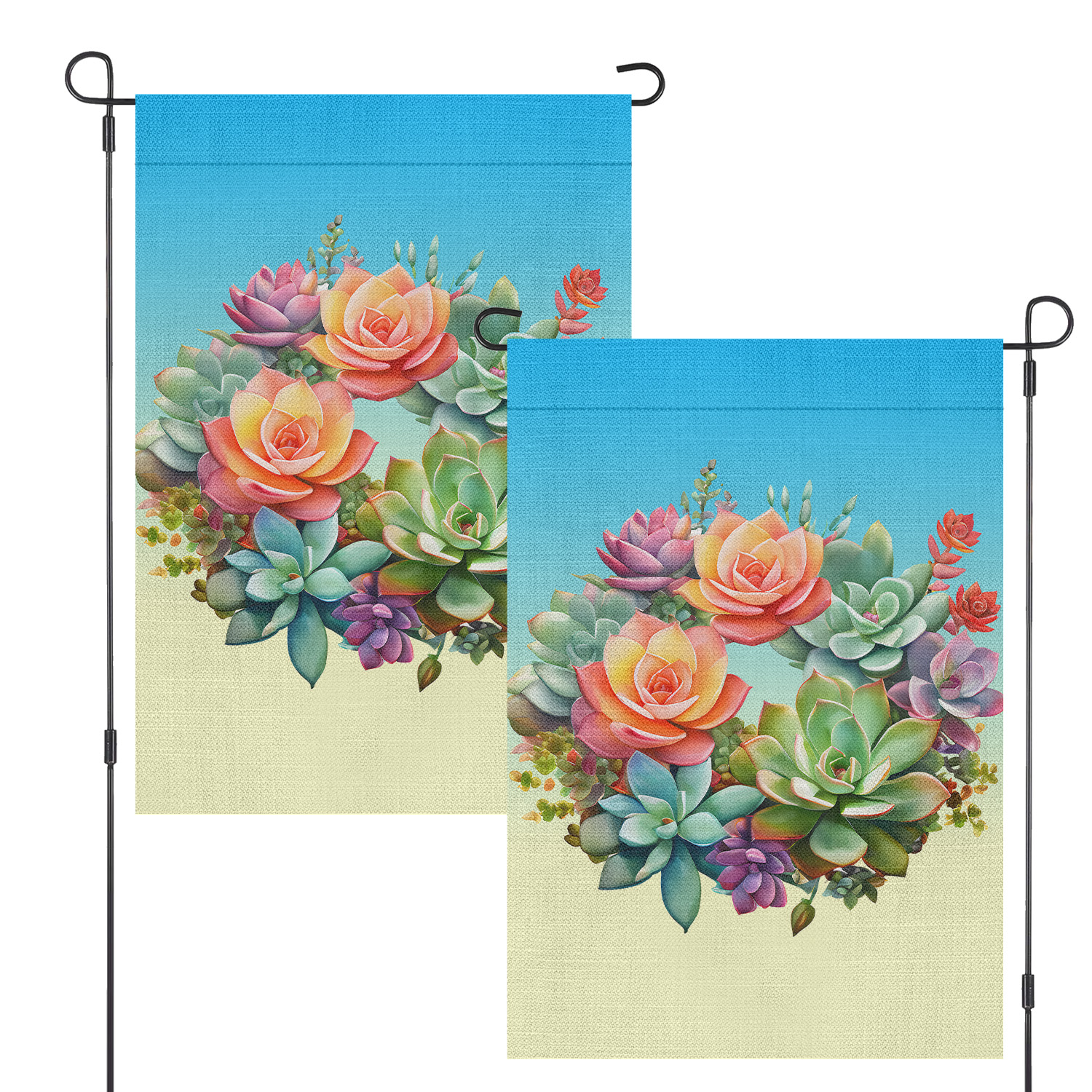 Vibrant Garden Flag Full Polyester Imitation Linen – Flower Allegiance ...