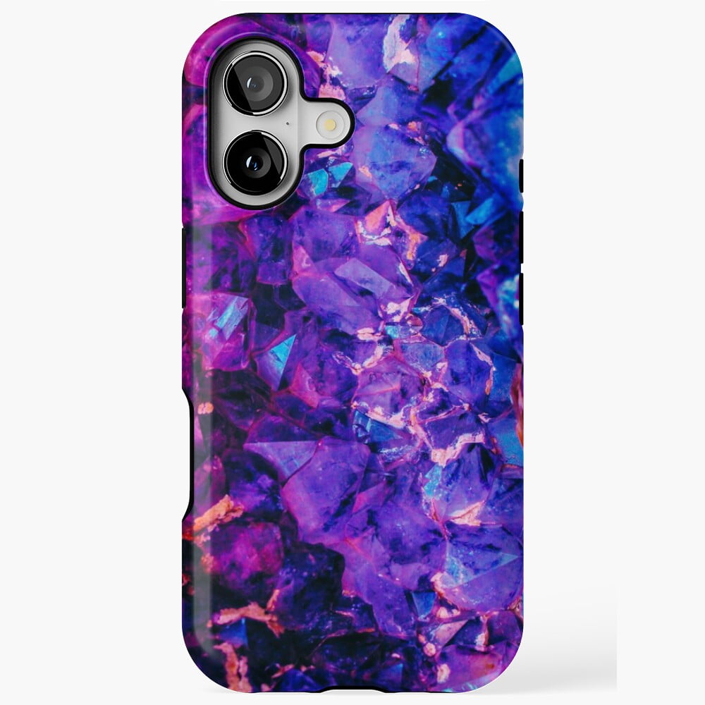 Vibrant Geode Crystal Aesthetic Compatible Phone Case for iPhone 11–17 ...
